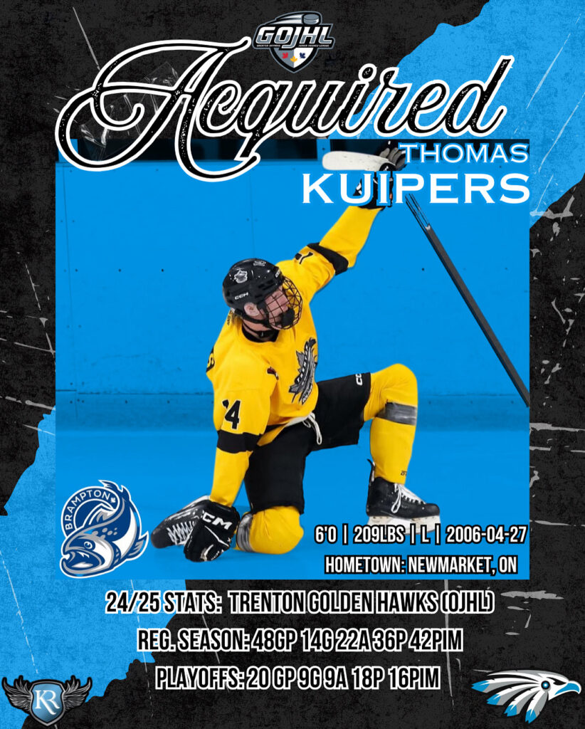 Corvairs Bolster Forward Group with Acquisition of Thomas Kuipers | Caledonia Pro Fit Corvairs
