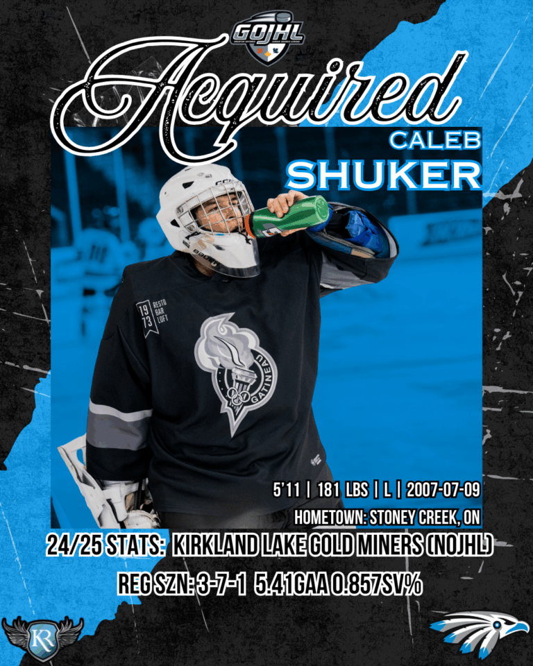 Corvairs Acquire 2007-Born Netminder Caleb Shuker | Caledonia Pro Fit ...